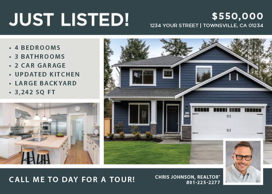 Realtor Just Listed Postcards | Sendsations